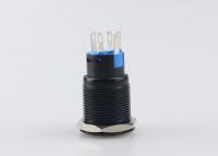 China Aluminum Panel Mount Push Button Switch , LED Push Button On Off Switch Yellow Orange for sale