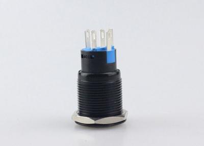 China Aluminiumplatten-Berg-Drucktastenschalter, LED-Druckknopf auf dem Aus-Schalter gelb-orange zu verkaufen
