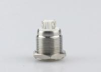 China 12V 24V LED Panel Mount Push Button Switch , 1NO 16mm Momentary Push Button Switch for sale