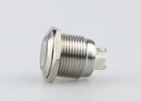 China 12V 24V LED Panel Mount Push Button Switch , 1NO 16mm Momentary Push Button Switch for sale