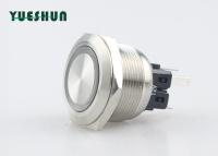 China Ring Symbol LED Latching Push Button Switch 25mm Mounting Hole Customized Available for sale