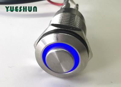 China Momentan-12mm Drucktastenschalter LED belichtete rote blaue Farbe 12V 24V zu verkaufen