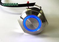 China Stainless Steel Push Button Switch LED Illuminated , 1NO LED Metal Push Button Switch for sale