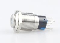 China Dot Type LED Metal Push Button Switch , 5 Pin Push Button Switch Light Weight for sale