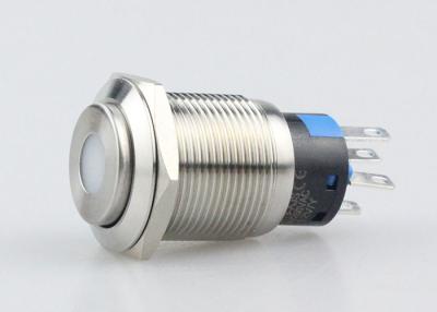 China Stainless Steel Latching Metal Push Button Switch , 12V 24V Automotive Push Button Switches for sale