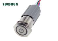 China Pigtail Connetor Led 19MM IP65 SS Push Button Switch for sale