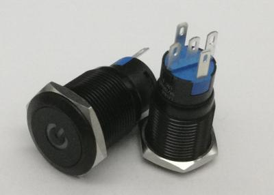 China Interruptor iluminado 19mm de alumínio momentâneo preto do vândalo à venda