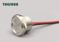 China 24VDC Self Locking 19mm Latching Push Button Switch Galvanized Housing for sale