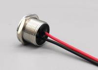 China 24VDC Self Locking 19mm Latching Push Button Switch Galvanized Housing for sale