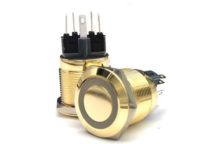 Cina Commutatore di pulsante anti 22mm d'ottone nichelato del vandalo con il simbolo Ring Led di potere in vendita