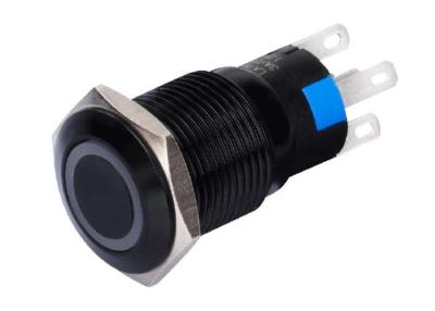 China Anti cabeça lisa momentânea mantida do interruptor de tecla 16mm do vândalo impermeável à venda