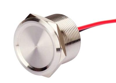 Cina 22mm testa rotonda piana momentanea del commutatore piezo-elettrico di tocco del metallo di 2 cavi non principale in vendita