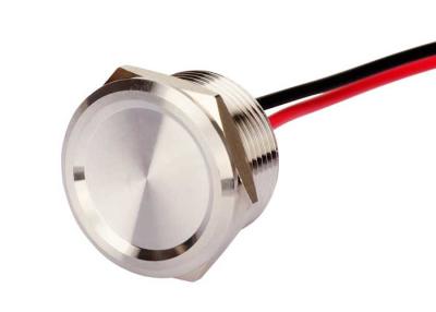 China Cabeça lisa 19mm momentânea impermeável Piezo do interruptor 50mA do toque do metal de aço inoxidável à venda