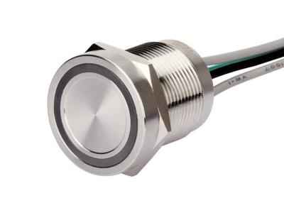 China toque da tecla de 19mm Mini Led Power Piezo Switch com metal do cabo à venda