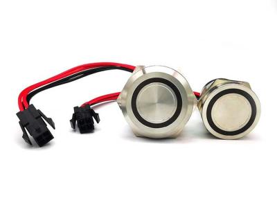 China 22mm Push Button Piezo Touch Switch Metal Illuminated Momnetary 4 Wires Underwater for sale