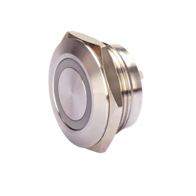 China normale 19mm kurzer Körper-öffnen sich der Antivandalen-Drucktastenschalter-Edelstahl zu verkaufen