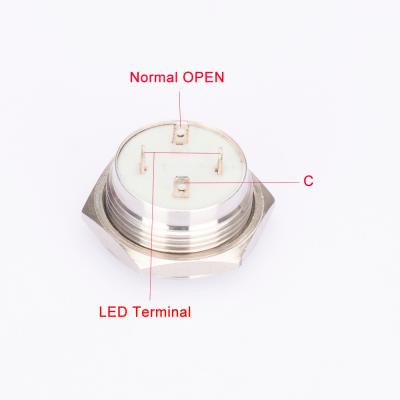 China Ip67 de Drukknopschakelaar Geleide Verlichte Waterdicht van het Metaal Ultralichaam voor Industrieel Te koop