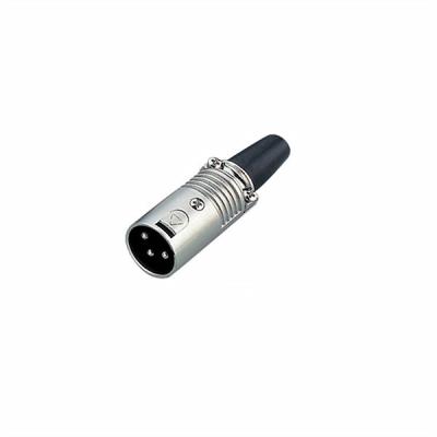 China XLR Connector,3 Pins with Nickel Contacts.Rohs. MS-A008N-3P for sale