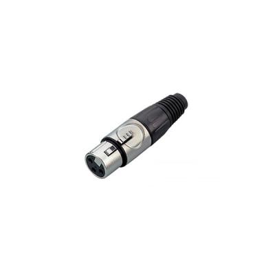 China XLR Connector,3 Pins with Nickel Contacts.Rohs. MS-A017N-3P for sale