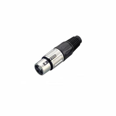 China XLR Connector,3 Pins with Nickel Contacts.Rohs. MS-A019N-3P for sale