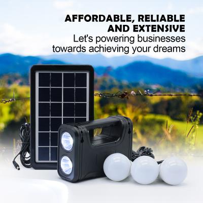 China Affordable 9000mAh Lithium Battery Home Solar Power System Solar Lighting Kits LED Lamp Torch power bank for sale
