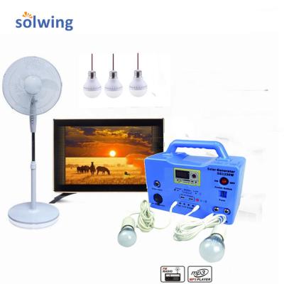 China 30W Home Solar Power System Generator 17ah Battery DC Fan / DC TV for sale