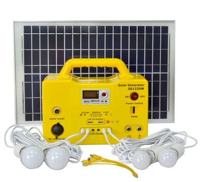 China 20Ah battery Solar Energy Systems Solar Power Kits with MP3 FM radio function load DC Fan TV for sale