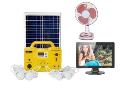 China 17Ah battery solar energy panel Home Solar Generator DC Fan DC TV  LED Bulbs FM radio MP3 Player for sale