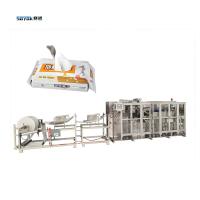 China Automatic Wet Floor Wipes Packing Machine With Servo Control 8 Sets Wetting Head for sale
