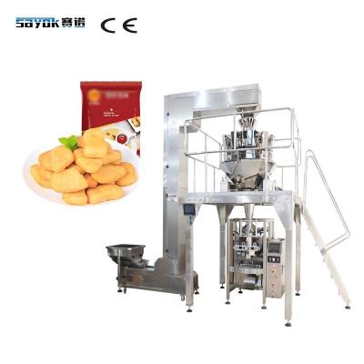 China Frozen Nuggets Automatic Multi-head Weigher + Collar Type Large VFFS Packaging Machine for sale