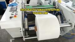 High Qualtiy White Plastic Tablecloth Folding Slitting Machine