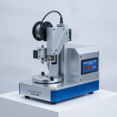 China Solder Feeding Speed 1 to 50mm per second Automatic soldering machine with 360 degree R Axis Rotation enabling solder joint formation for sale