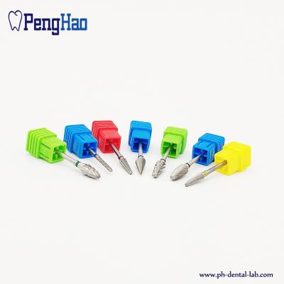 China Pointed shape double cut tungsten carbide cutter/cutting tools dental polishing burs for sale