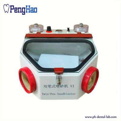 China Micro Twin-pen Sandblaster/ Dental Sandblasting Lab Equipment for sale