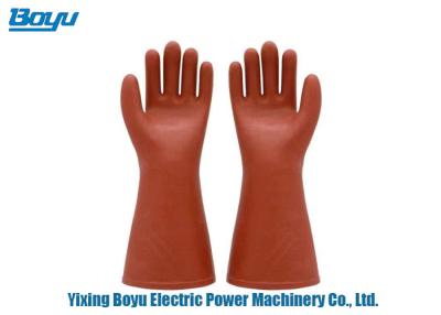 China Electrical Safety Insulated Gloves Rated Voltage 5KV Natural Latex for sale