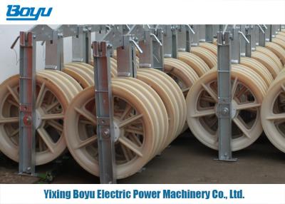 China Galvanized Steel Frame Bundled Conductor Pulley 3 Sheave Pulley Blocks for sale