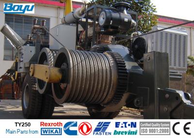 China 220kN 500KV Transmission Line Stringing Equipment 760mm Bull Wheel 10 Groove 239kw Cummins Diesel Engine for sale