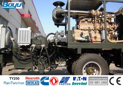 China 220kN 500KV Transmission Line Stringing Equipment 760mm Bull Wheel 10 Groove 239kw Cummins Diesel Engine for sale