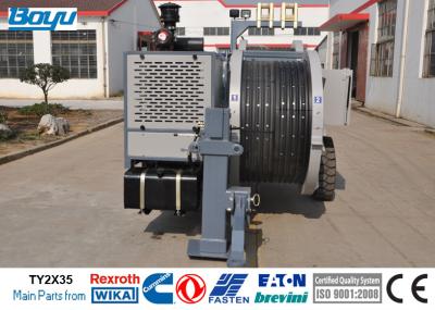 China Max 2x40kN Hydraulic Electric Tensioner Two Conductors Max 8Ton 77kw Cummins Engine German Rexroth / Dnish Danfoss Pump for sale
