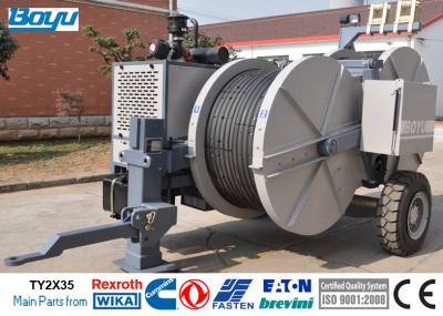 China Max 2x40kN Hydraulic Electric Tensioner Two Conductors Max 8Ton 77kw Cummins Engine German Rexroth / Dnish Danfoss Pump for sale