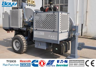 China Max 2x40kN Hydraulic Electric Tensioner Two Conductors Max 8Ton 77kw Cummins Engine German Rexroth / Dnish Danfoss Pump for sale