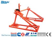 China Red Overhead Line Stringing Tools Mechanical Drum Elevators Drum Hole 76mm for sale