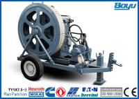 China 7.5kN Fiber Cable Stringing Machine with 21mm Capacity | Overhead Transmission Line Puller 1100mm Bull-wheel for sale