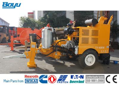 China Max Continuous Pull 80kn Hydraulic Puller Machine For Transmission Stringing for sale