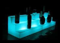 China Three Layers Lighted Bar Shelves Plastic Led Bottle Stand High Grade for sale