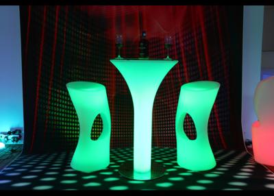 China PE LED Illuminated Furniture Counter Led Bar Table IR Remote Control for sale
