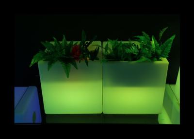 China Rechargeable Plastic LED Illuminated Furniture Square Led Colour Changing Ice Bucket for sale
