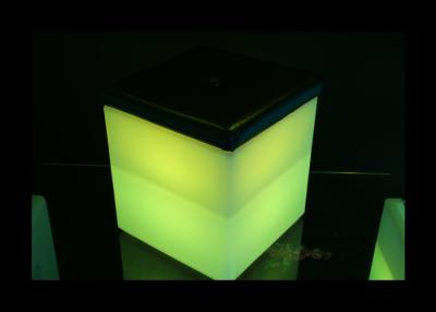 China Rechargeable Plastic LED Illuminated Furniture Square Led Colour Changing Ice Bucket for sale