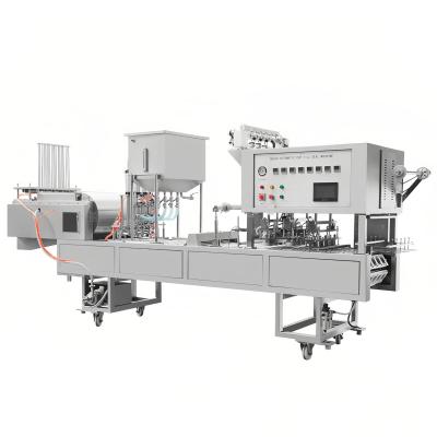 China Automatic Fill Seal Packing Machine Dual Head Cup Filling Sealing Machine Temperature Control for sale
