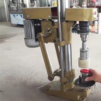 China 0.37kw Semi Automatic Capping Machine 1200b/h Wine Bottle Screw Cap Machine Customized for sale